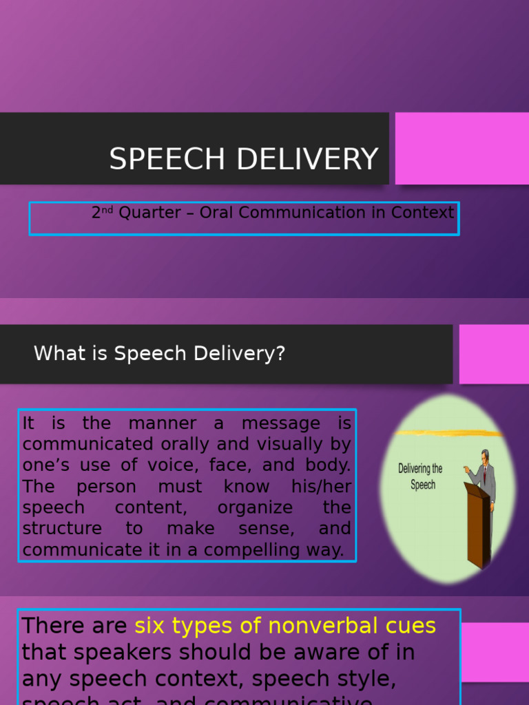 Speech Delivery 1 | PDF