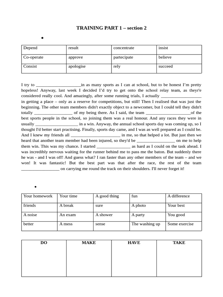 TRAINING PART 1 - section 2 | PDF
