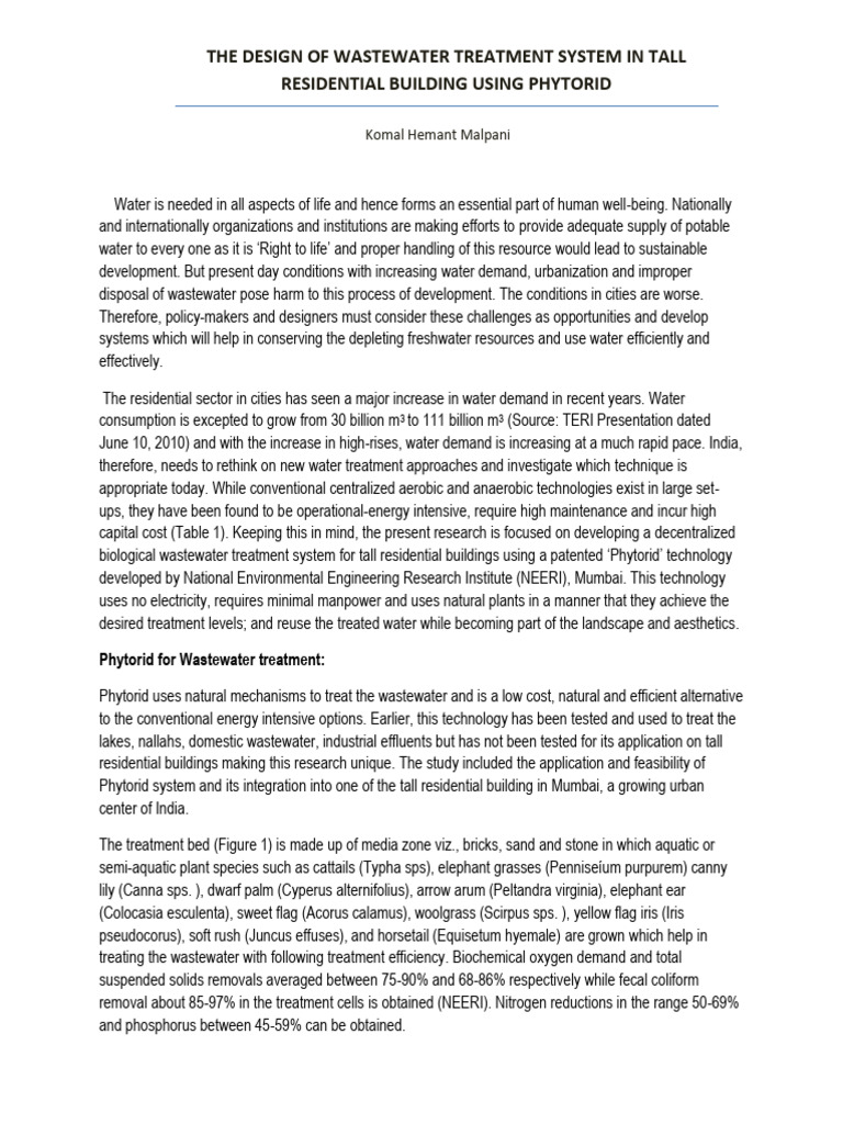 The Design of Wastewater Treatment System | PDF | Sewage Treatment ...