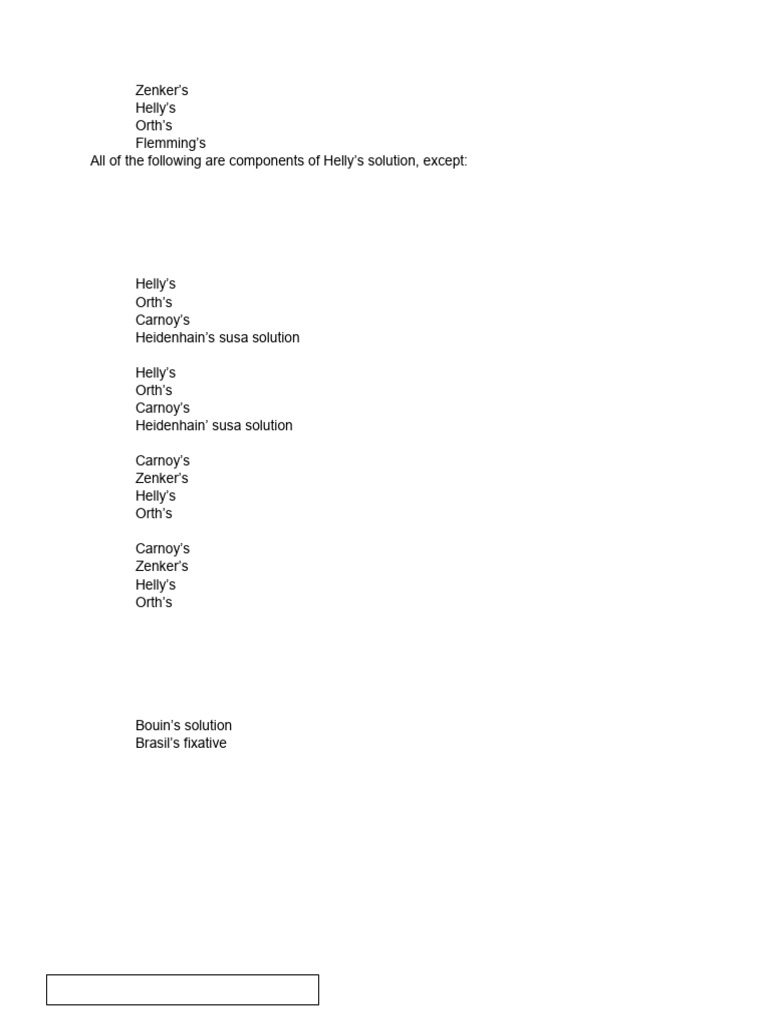 Histopath Practice Questions | PDF