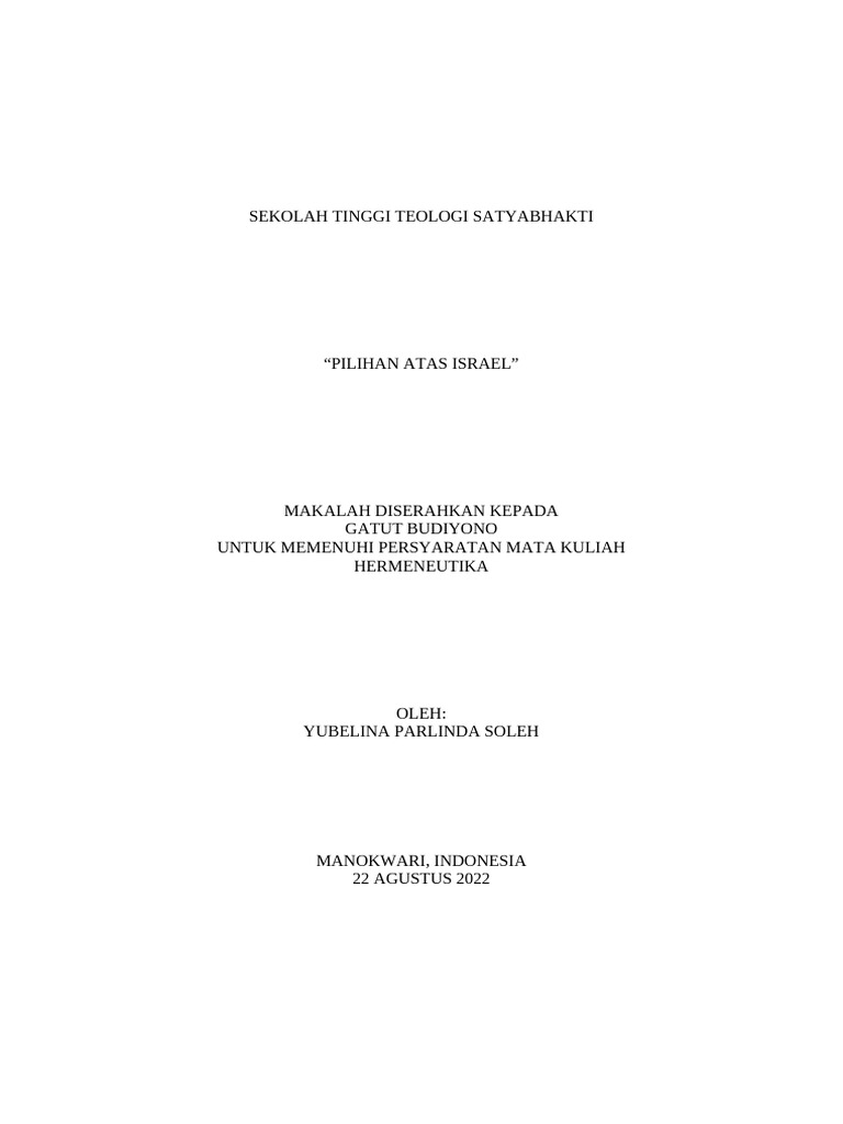 Contoh Cover Paper | PDF