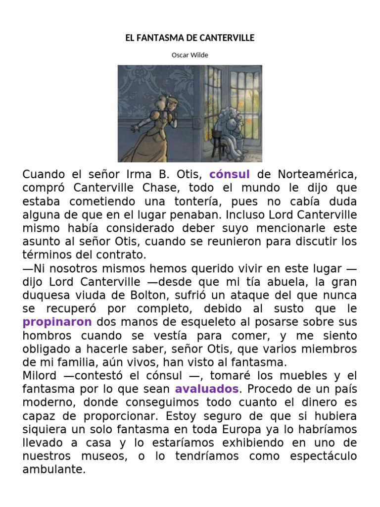 Cuento El fantasma de Canterville | PDF