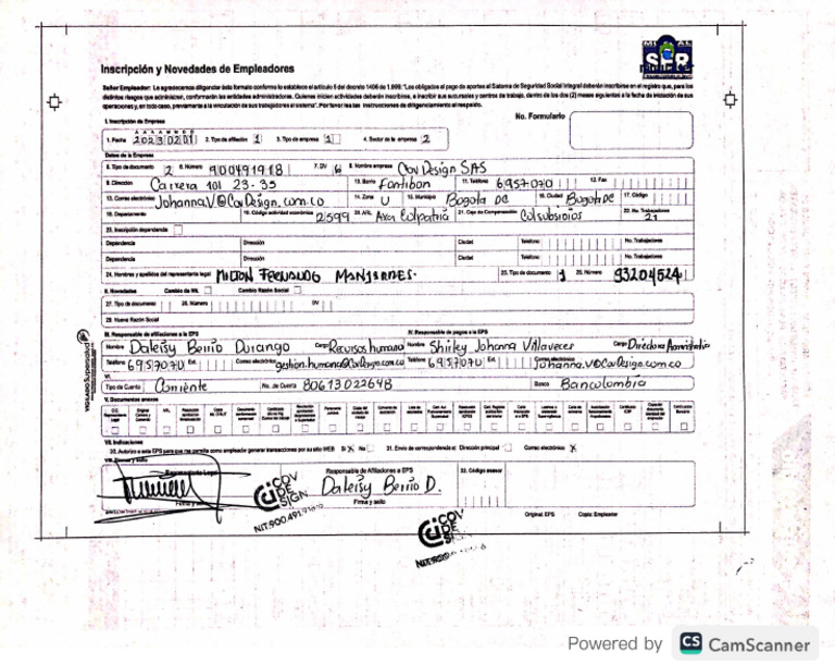 Formulario Inscripción mutual ser | PDF