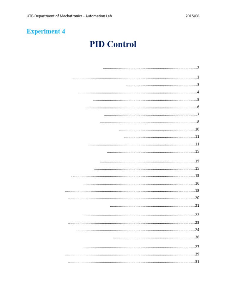 04 - Experiment PID Control | PDF