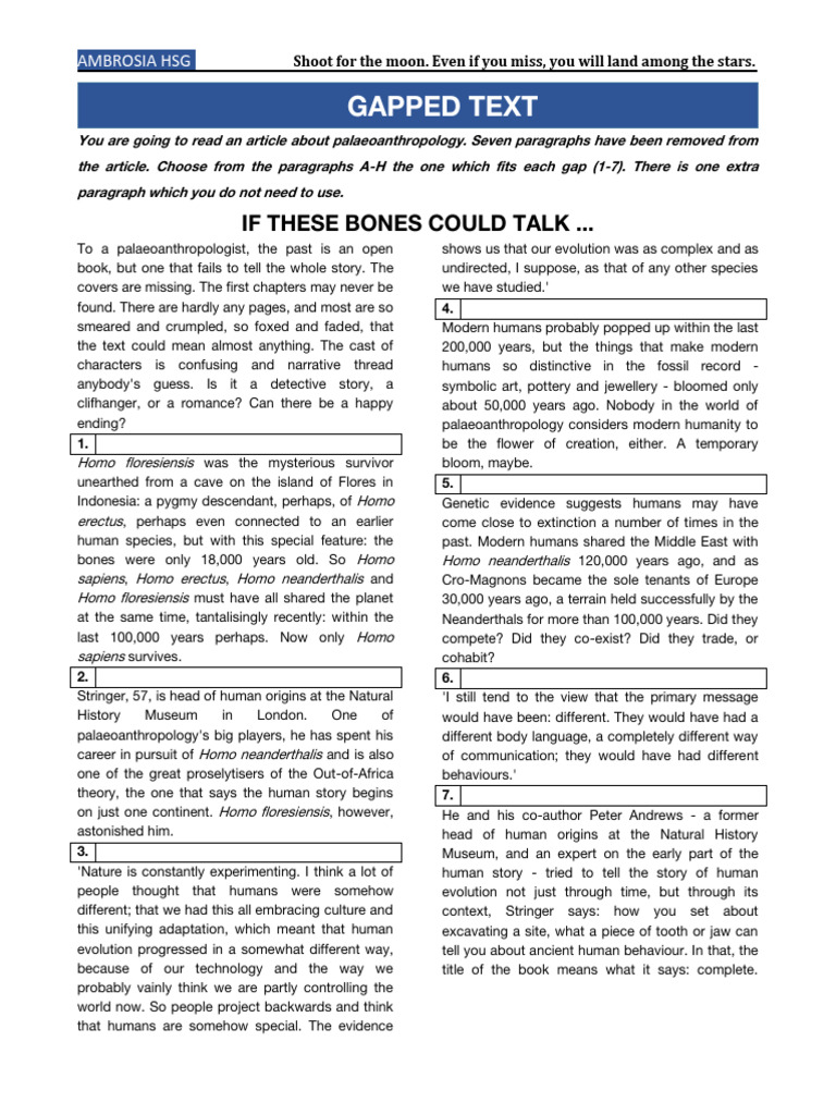 Gapped Text 160822 | PDF