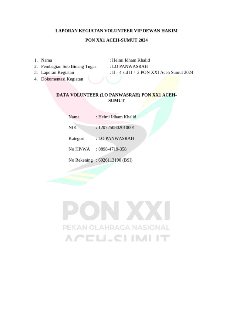 Laporan Lo Helmi Idham Khalid | PDF