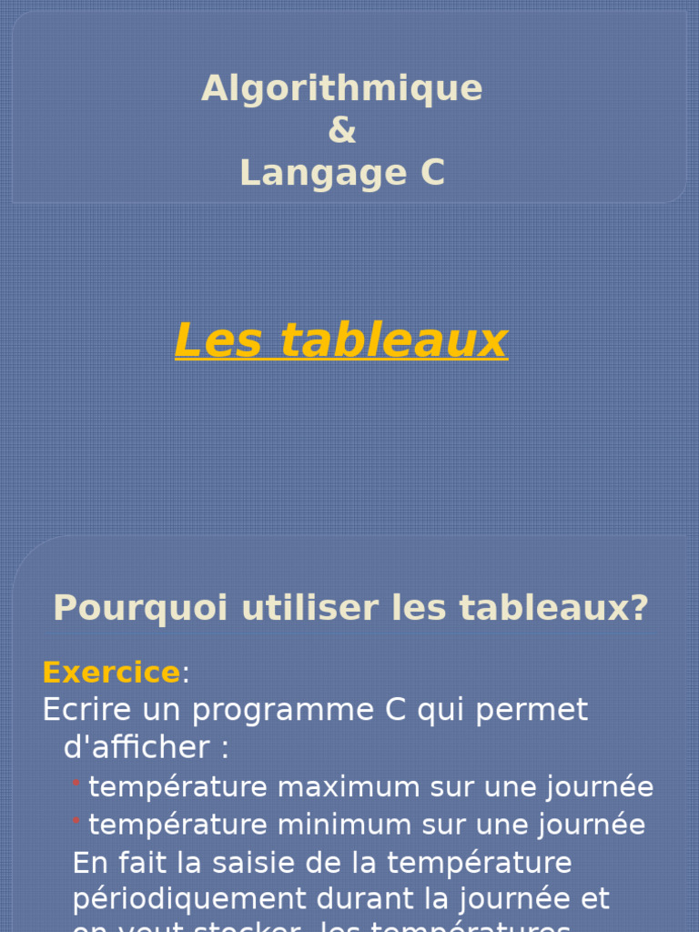 Algorithmique&Langage C-Partie3 | PDF