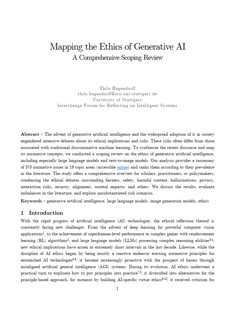 Mapping The Ethics of Generative AI | PDF