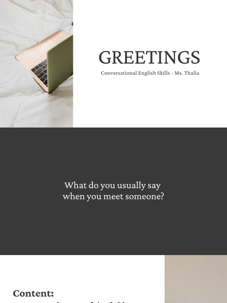 Lesson 1 Greetings | PDF