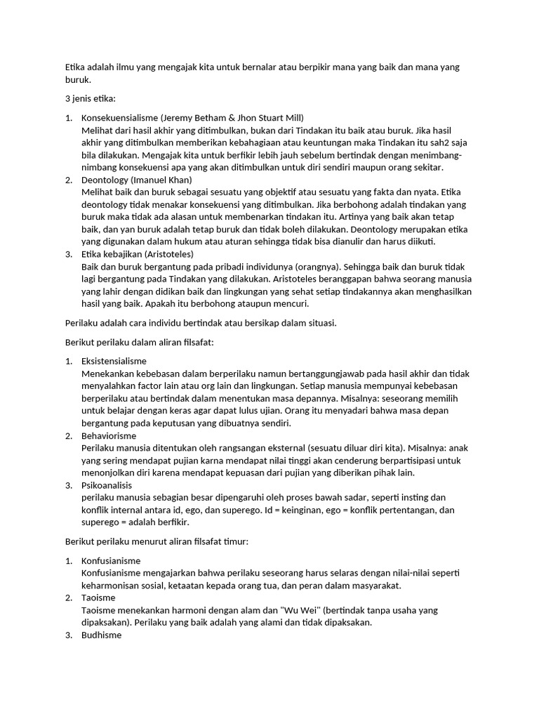 Materi PMB Etika & Perilaku | PDF