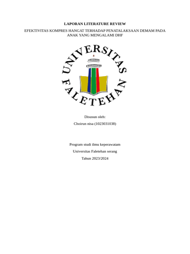 LAPORAN LITERATURE REVIEW | PDF