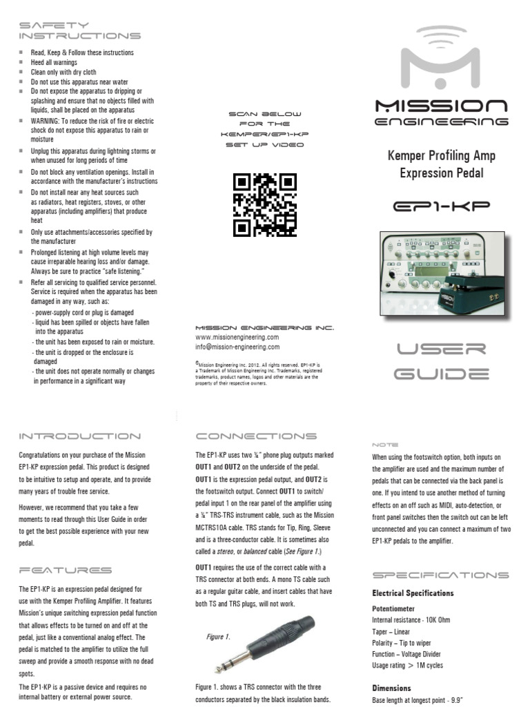 Mission EP1 KP User Guide - Web | PDF