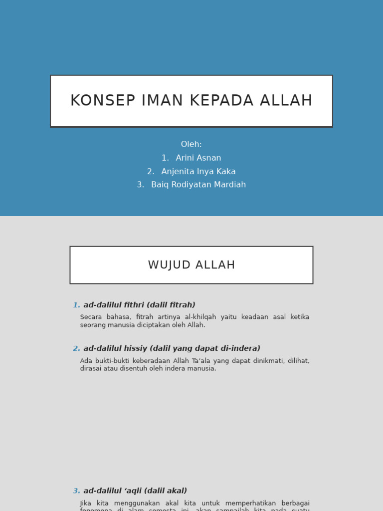 KONSEP IMAN KEPADA ALLAH | PDF