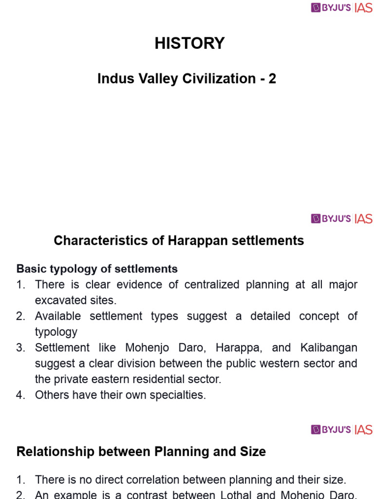 Harappan Civilization: Key Features and Sites | PDF | Social Science