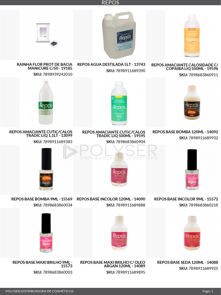 Catalogo Repos | PDF