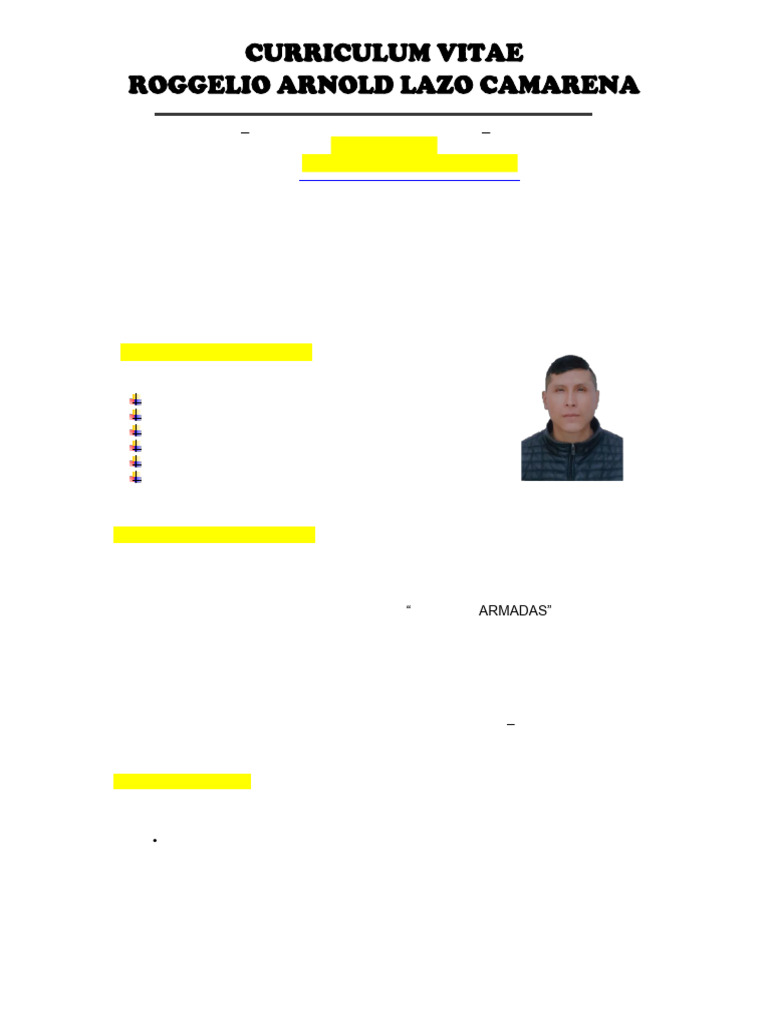 cv para mina hoy | PDF