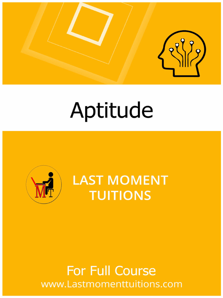 Aptitude Series Notes From Last Moment Tuitions-2 | PDF