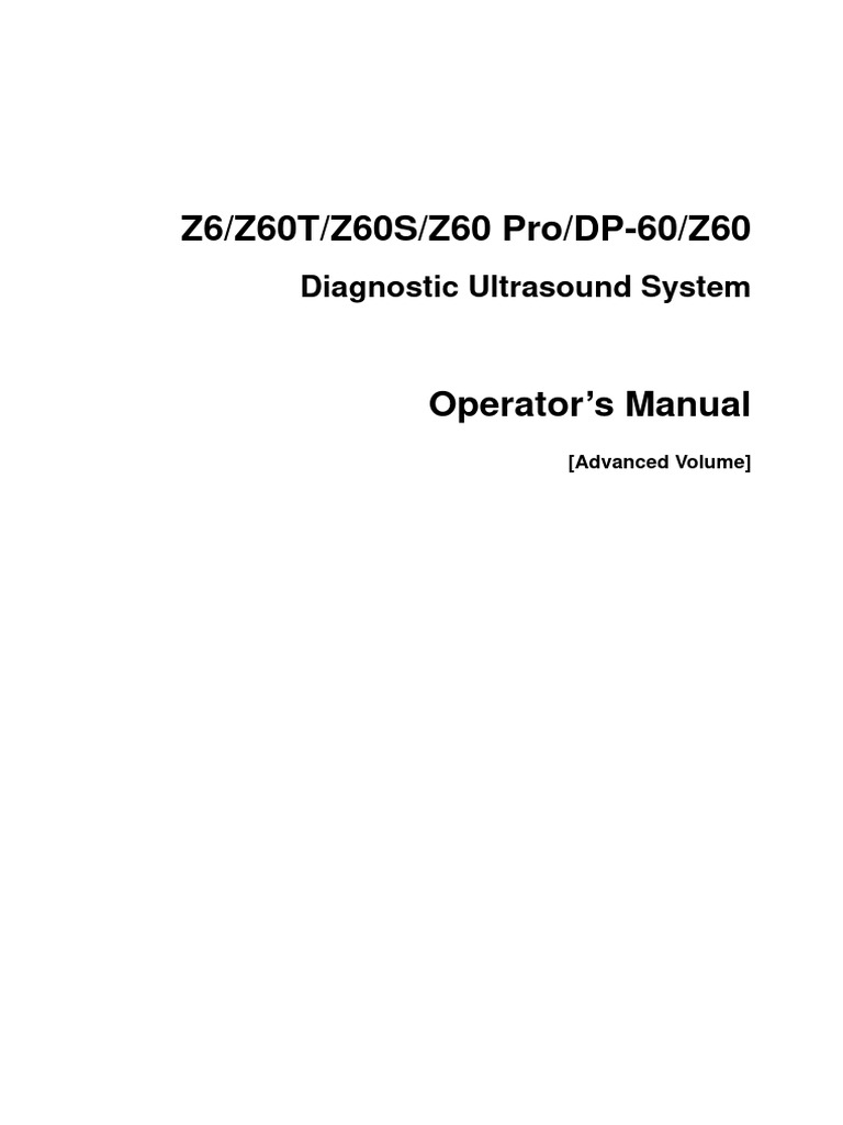 Manual de Usuario MINDRAY Z6 | PDF