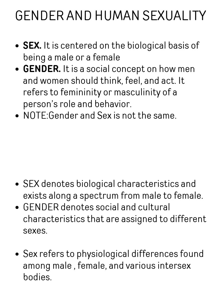 Gender And Human Sexuality Pptx 20241003 202633 0000 Pdf