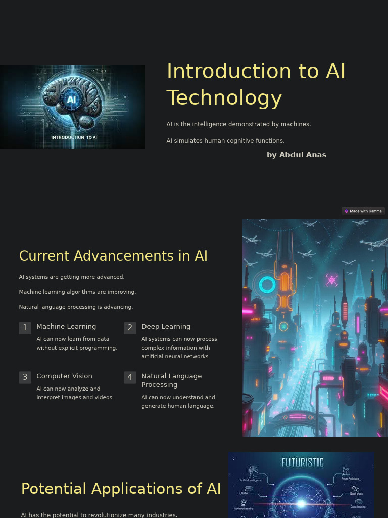 Introduction To AI Technology | PDF