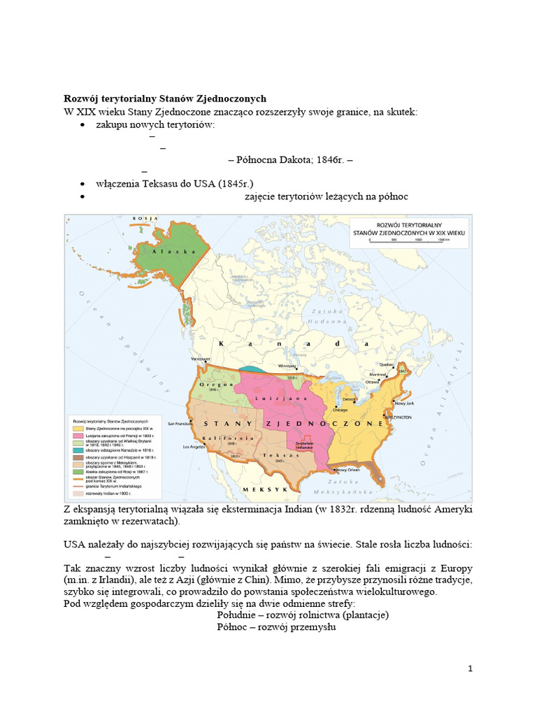 Stany Zjednoczone W XIX Wieku | PDF