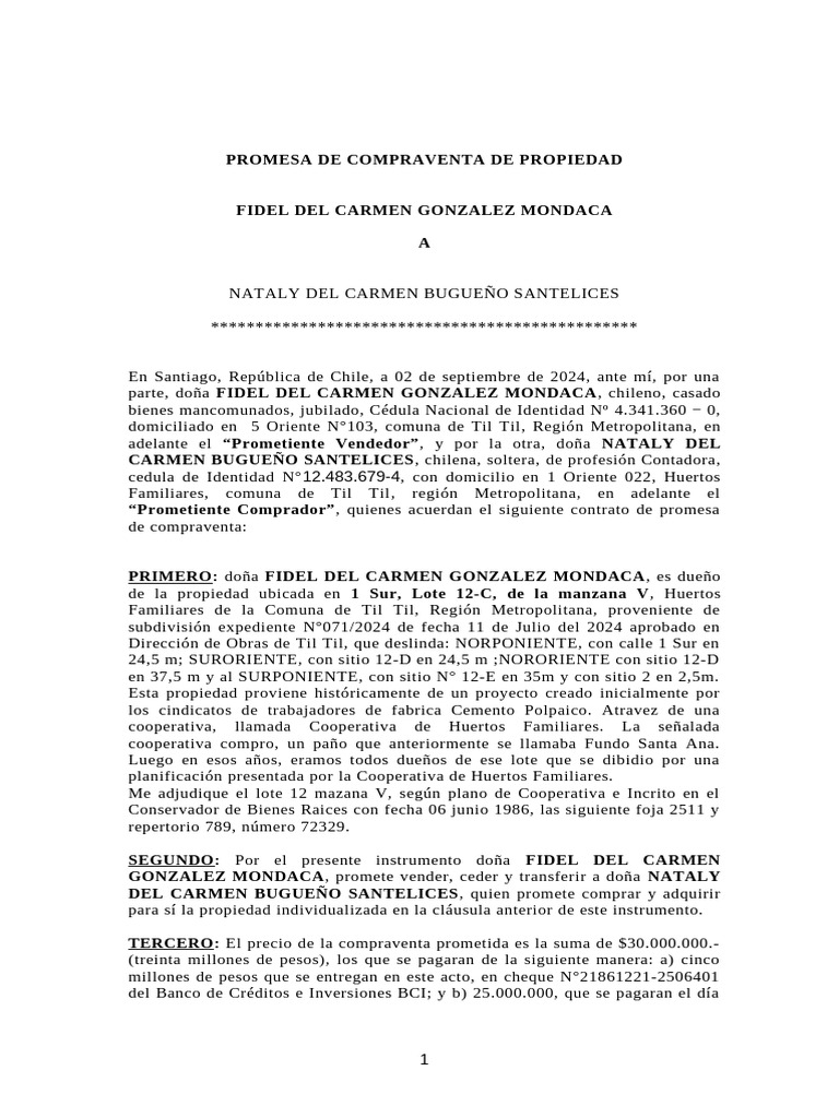 Promesa Compraventa Propiedad | PDF | Arbitraje | Consentimiento