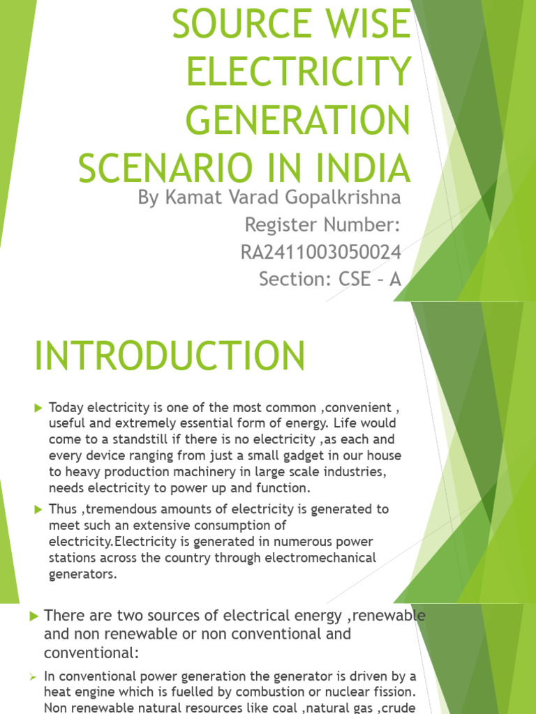 Kamat Varad Gopalkrishna - Philosophy of Engineering Assignment (Source Wise Electricity ...