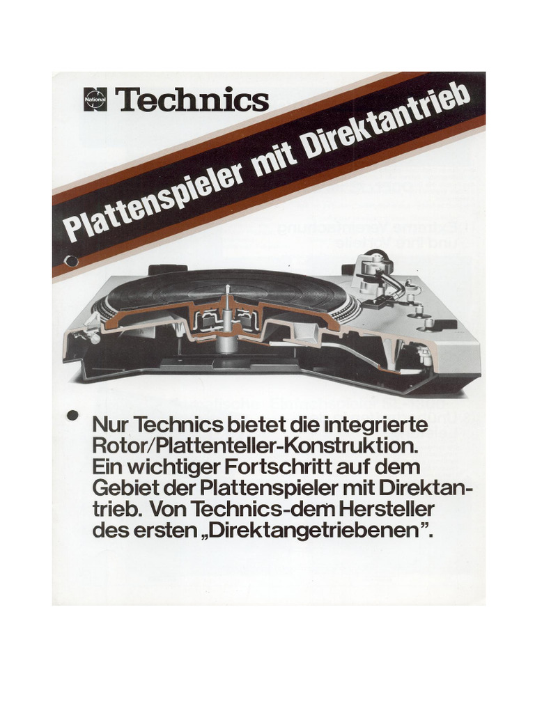 Technics Direct Drive Brochure | PDF