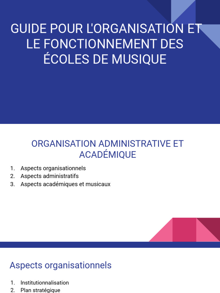 Administration Et Gestion Ecole de Musique | PDF
