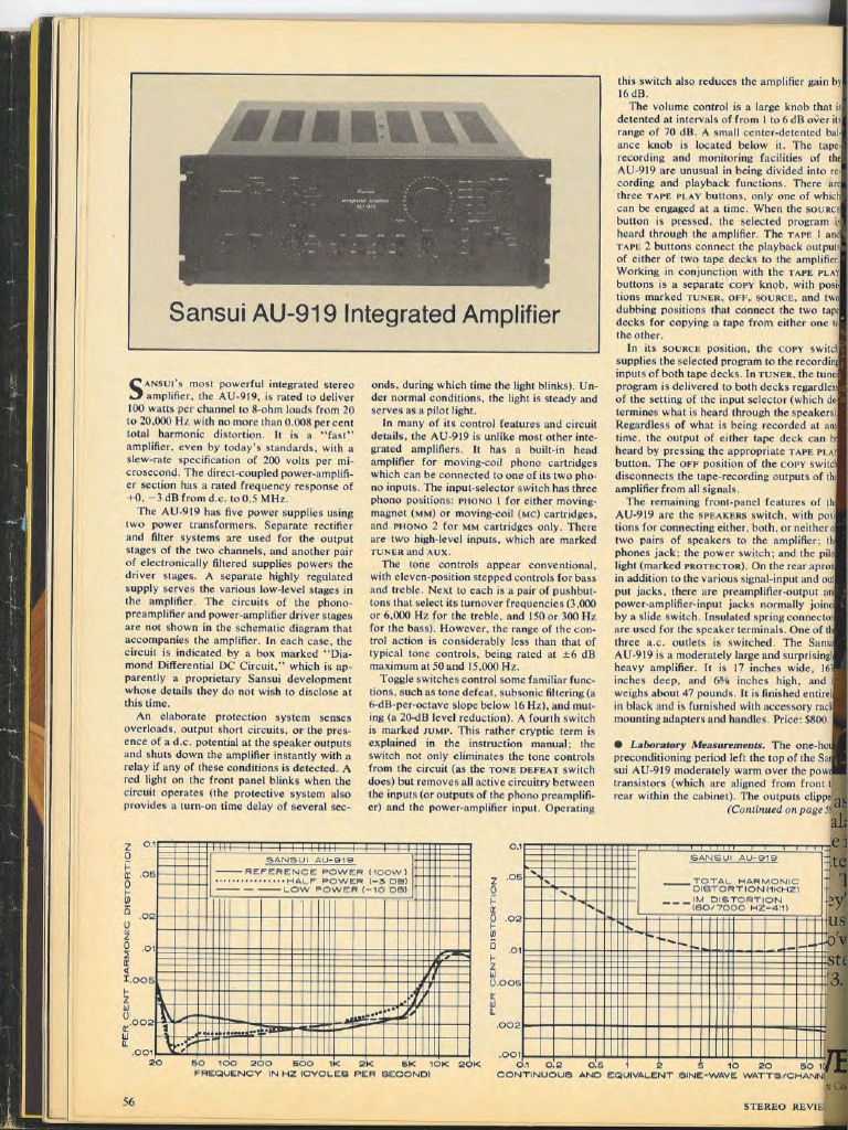 Au919 SR Test | PDF