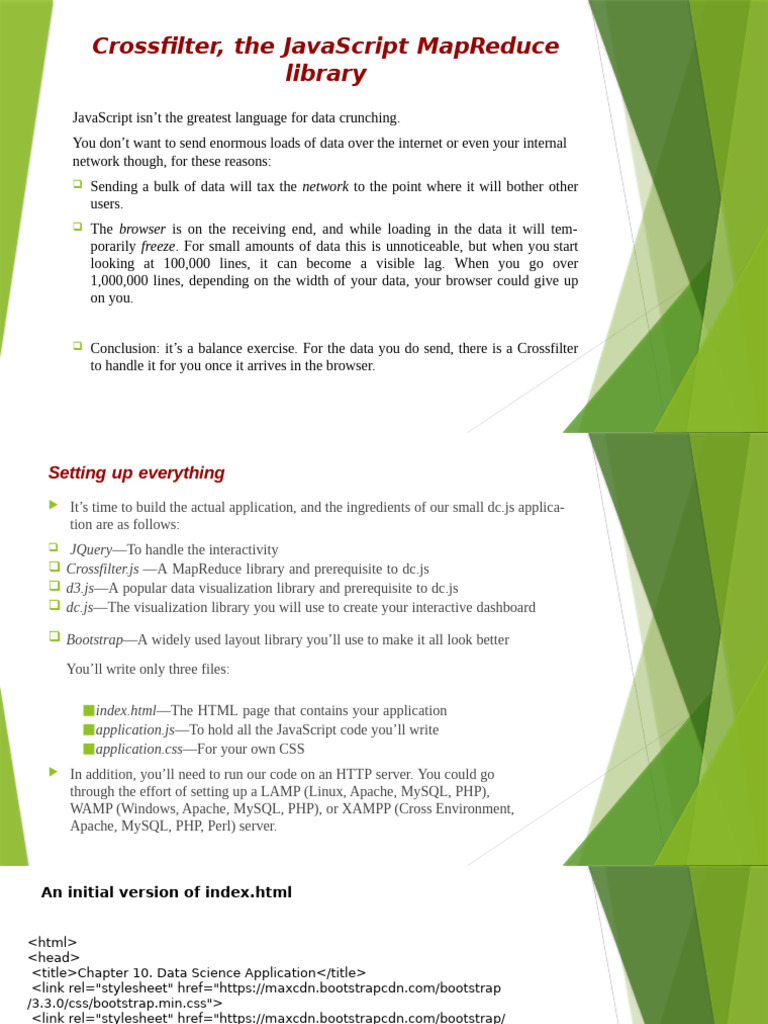 Crossfilter, The JavaScript MapReduce Library | PDF