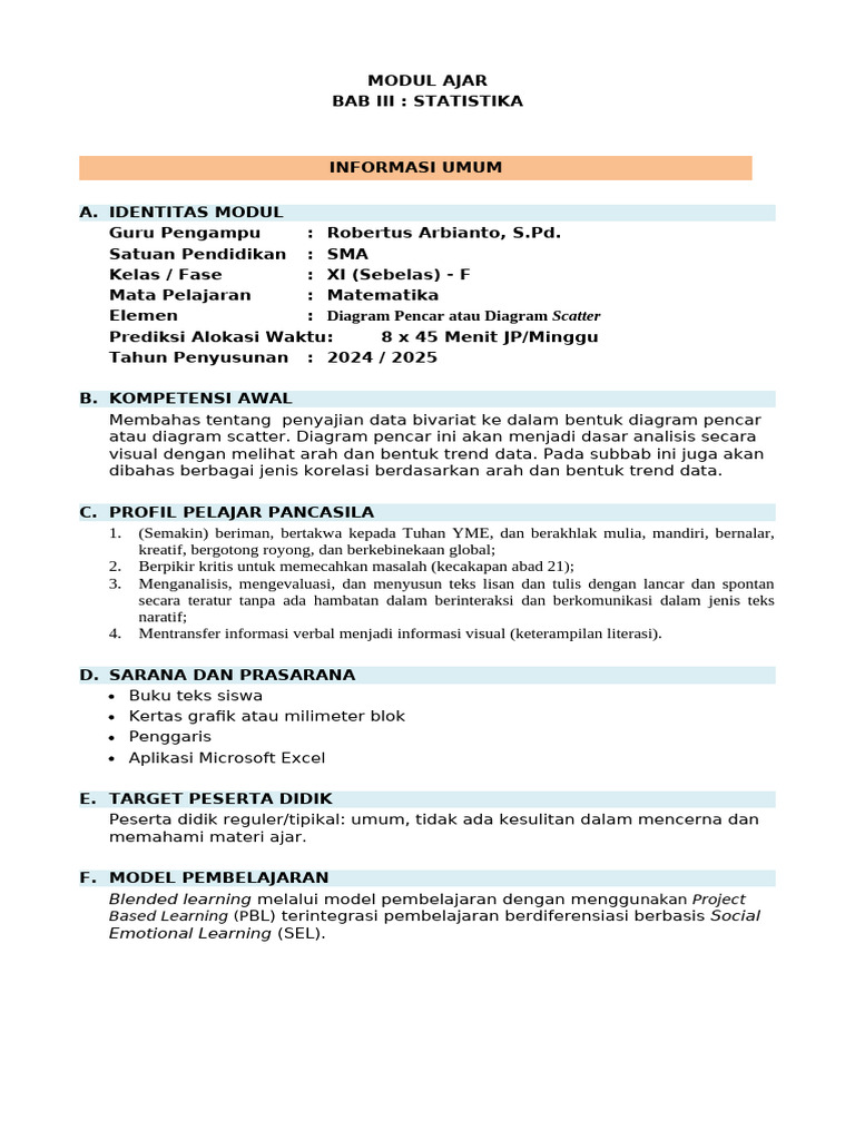 Matematika 11 Bab 3.1 | PDF