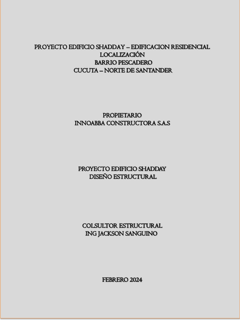 Memoria - Edificio Pescadero - 28-02-2024 | PDF