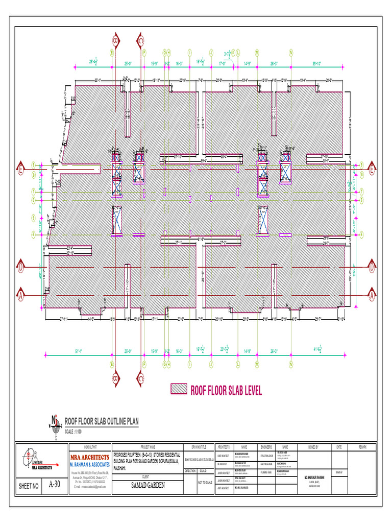 Roof Floor Slab Outline Plan | PDF