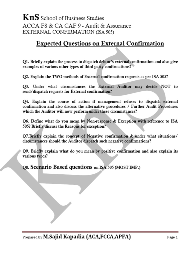 ISA+505+External+Conf 2020 | PDF