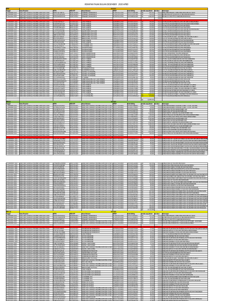 Format Rekapan Pajak | PDF