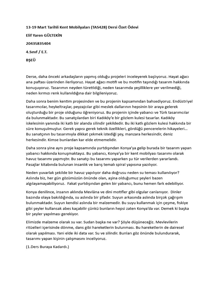 KMT Ã Zet - Elif Yaren Gã Ltekin | PDF