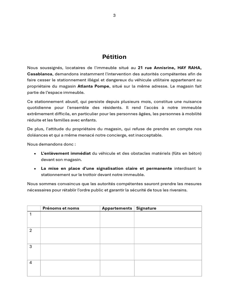 Pétition | PDF