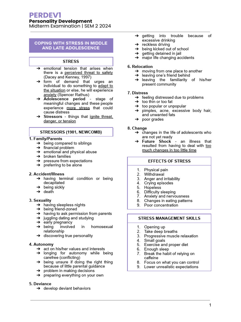 PERDEV Reviewer (M) | PDF