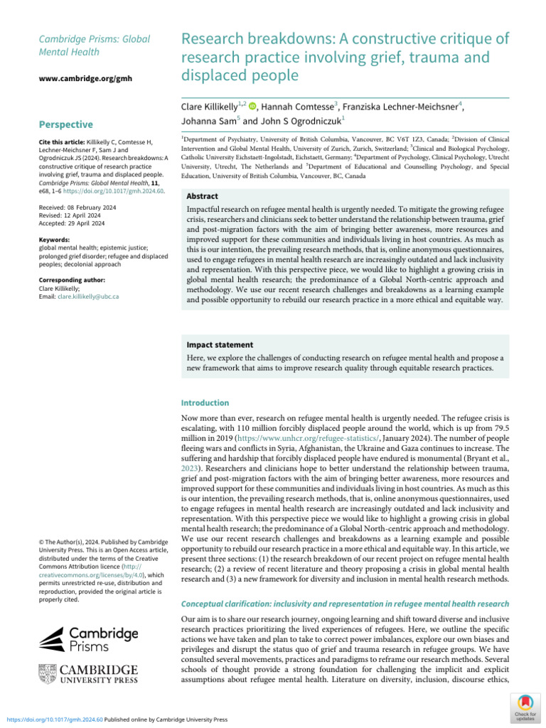 Research Breakdowns A Constructive Critique of Research Practice ...