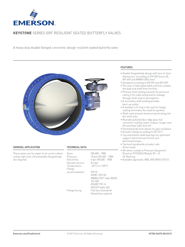 Data Sheets Series GRF Resilient Seated Butterfly Valves Keystone en en ...