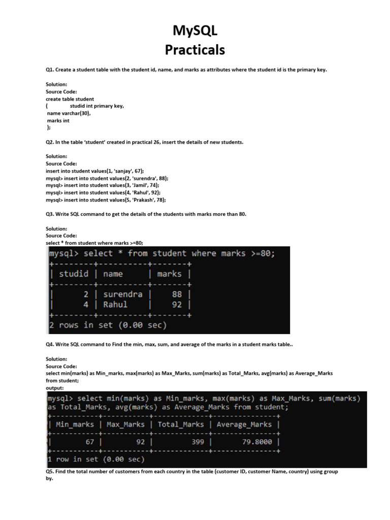 Pract File Part 2 | PDF