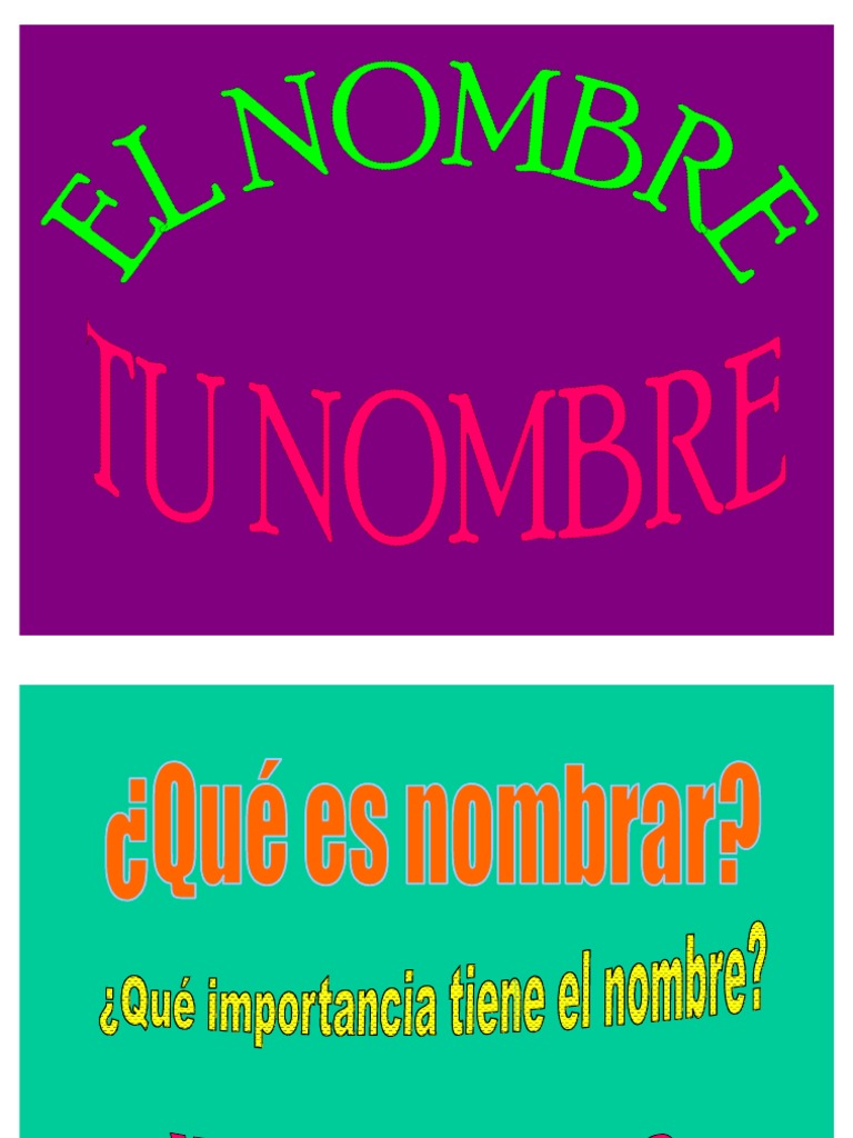 Nombres y sus significados | PDF | Artes del Lenguaje y Comunicación ...