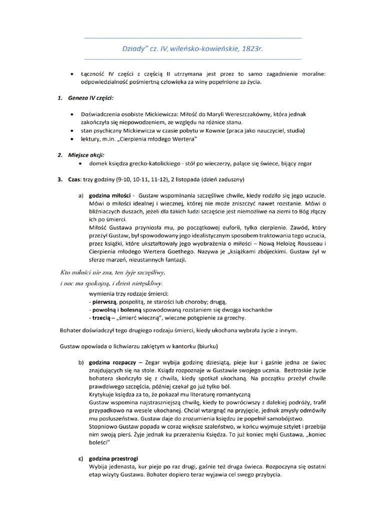 Dziady IV 1 | PDF