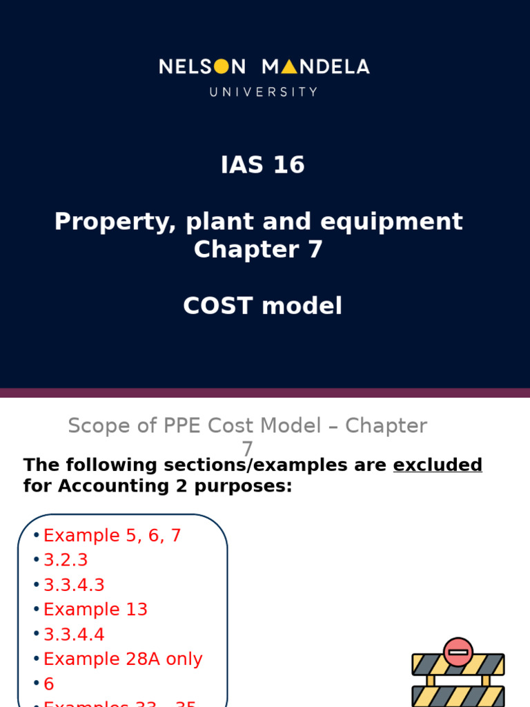 CH 7 PPE Cost Model - Lect 1 | PDF | Depreciation | Fair Value