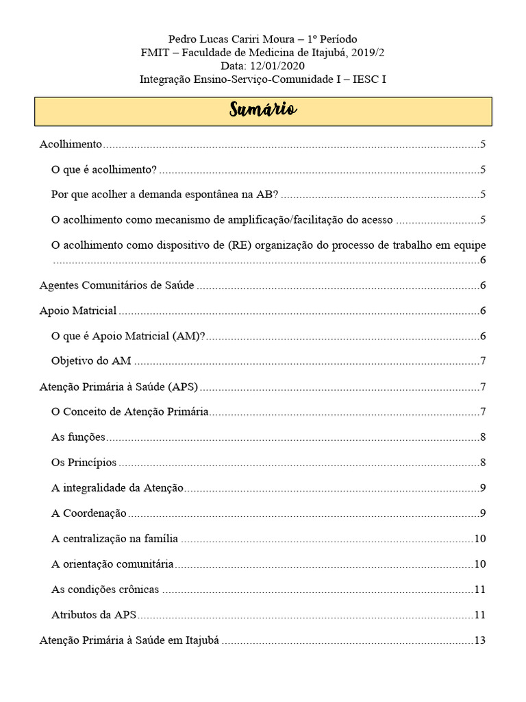 IESC - Resumo Geral | PDF | Finance & Money Management