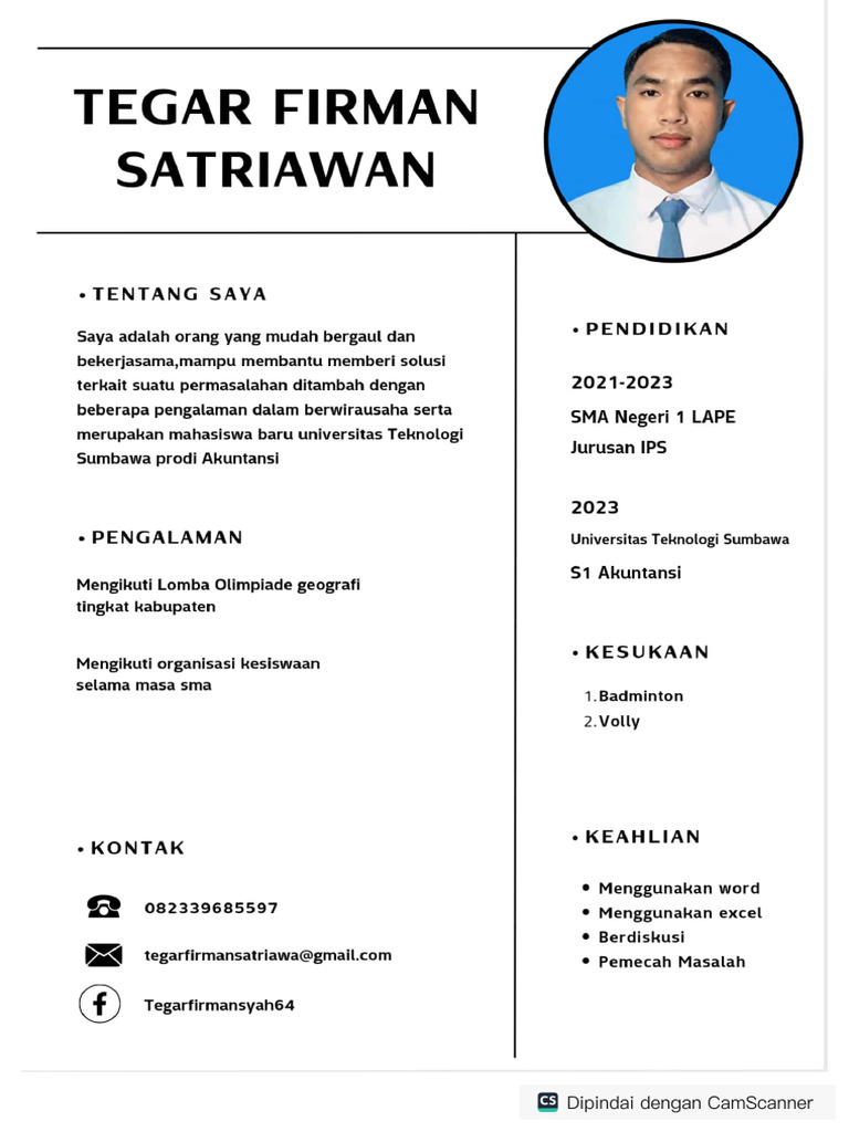 CV-Tegar Firman Satriawan | PDF