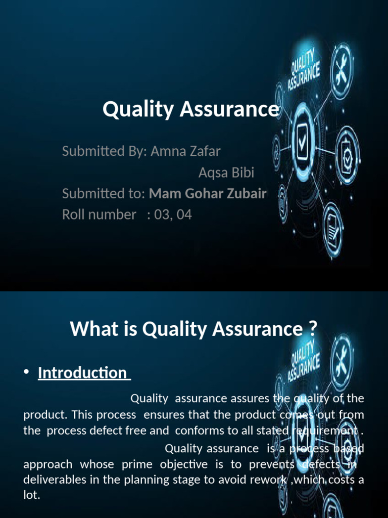 Quality Assurance | PDF