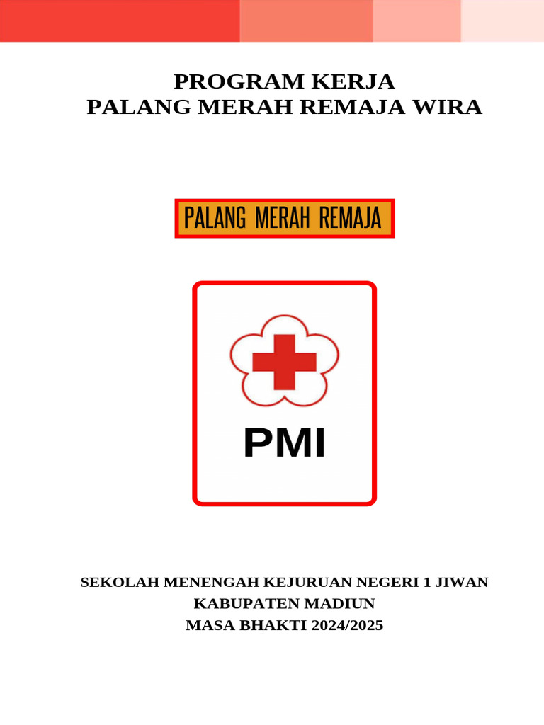 Program Kerja PMR SMKN 1 Jiwan | PDF