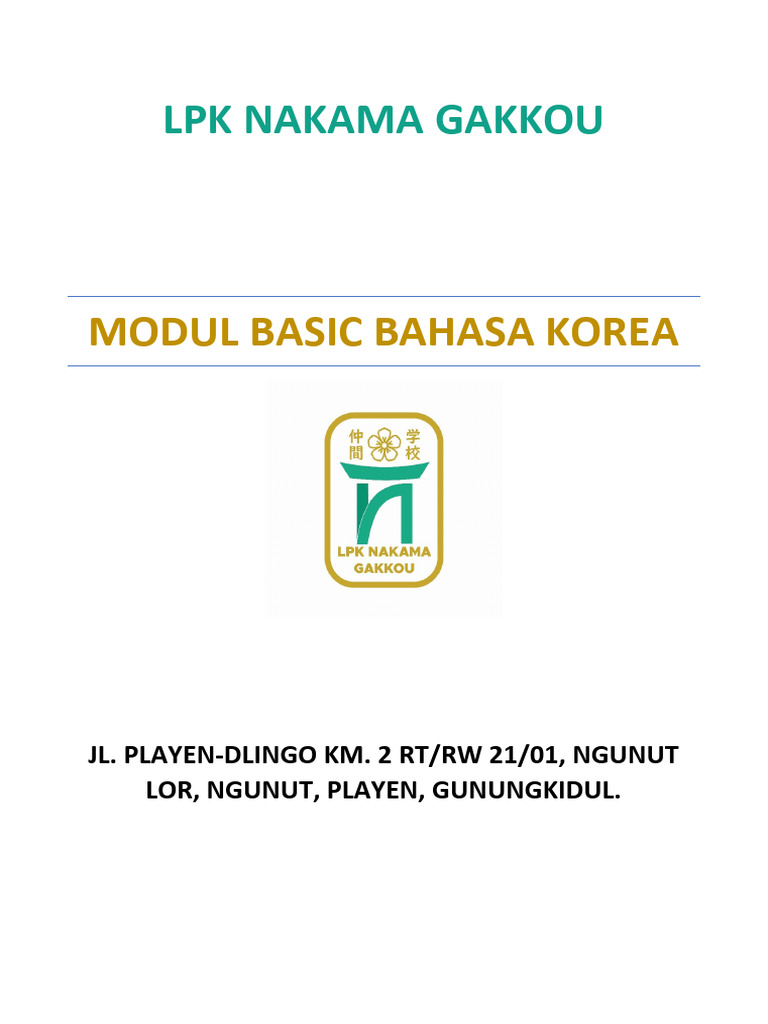 MODUL BASIC NAKAMA GAKKOU EPS TOPIK | PDF